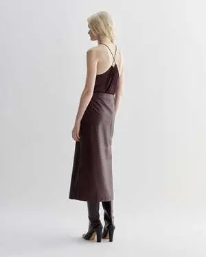 Veronica De Piante Gisele Nappa Leather Skirt