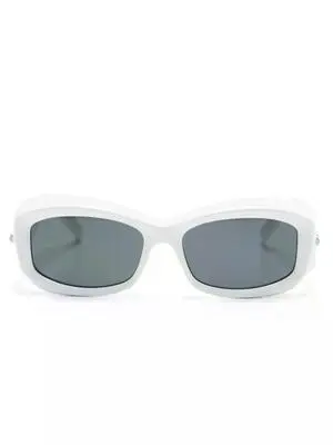 Givenchy Logo-engraved Rectangle Sunglasses - White