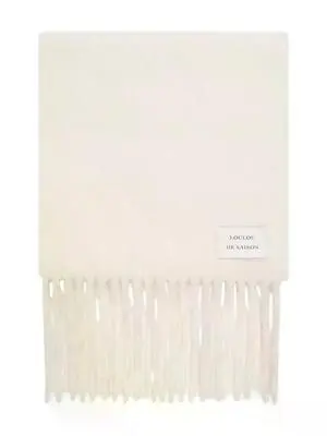 Loulou De Saison Santo Fringed Scarf - Neutrals