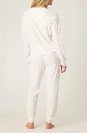 PJ Salvage Brushed Thermal Knit Pajamas - Ivory