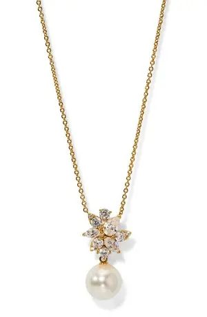 Nadri Chiara Faux Pearl Pendant Necklace - Gold