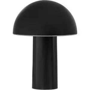 BRIGHTECH Celia 10" Portable Touch-controlled Outdoor Patio Mushroom Table Lamp - Black