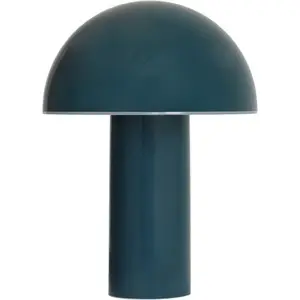 BRIGHTECH Celia 10" Portable Touch-controlled Outdoor Patio Mushroom Table Lamp - Teal