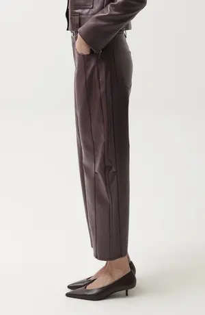 PISTOLA Coated Ankle Barrel Leg Jeans