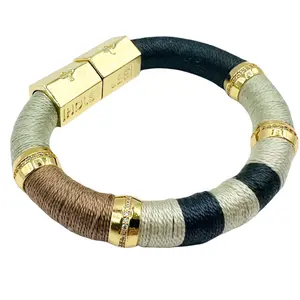 HOLST+LEE Colorblock Bangle Bracelet - Dark And Stormy