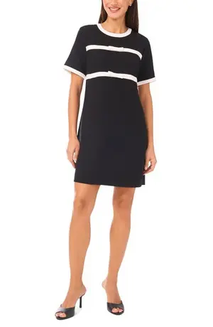 CECE DUPRAZ Bow Stripe Shift Dress
