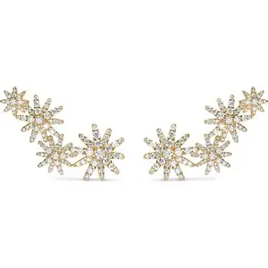 David Yurman Starburst Pavé Diamond Ear Climbers - Gold