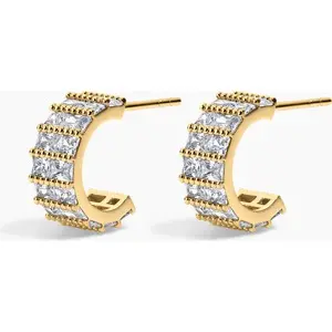 ELECTRIC PICKS Dixie Baguette Crystal Earrings - Gold