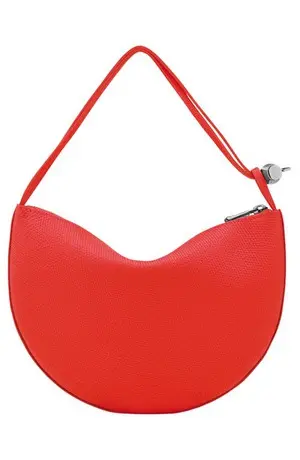 Longchamp Le Roseau Leather Wristlet Clutch - Vermilion
