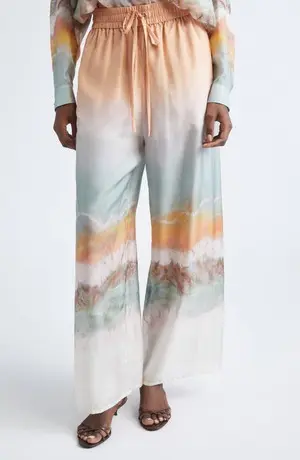 Zimmermann Daylight Relaxed Silk Pants - Tie Dye