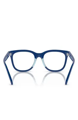 Burberry 47mm Small Square Optical Glasses - Blue/demo Lens