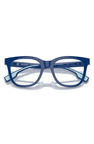 Burberry 47mm Small Square Optical Glasses - Blue/demo Lens