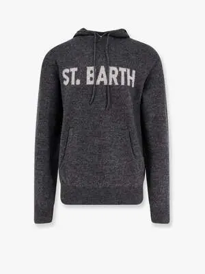 MC2 SAINT BARTH Jack Wool Sweatshirt With Front Logo Inlay - Grey