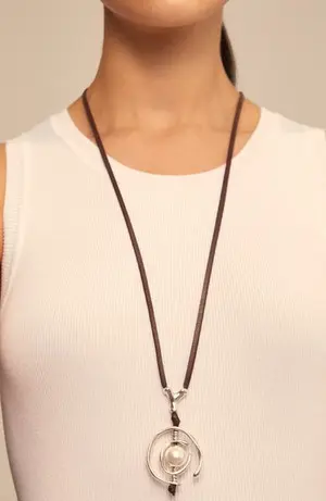 UNODE50 Sterling-plated Charm Necklace