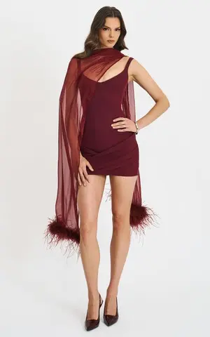 Pleated Chiffon Mini Cocktail Dresses
