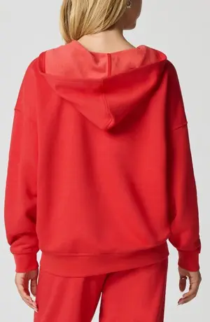 FLORENCE BY MILLS Crystal Bow Zip-up Hoodie - Scarlet
