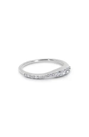 Monica Vinader Riva Pavé Lab Grown Diamond Ring - Sterling Silver/lab Diamond