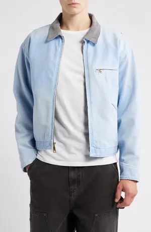 ELWOOD Petrol Canvas Jacket - Baby Blue