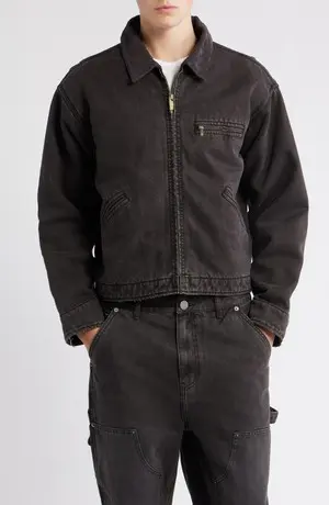 ELWOOD Petrol Canvas Jacket - Black