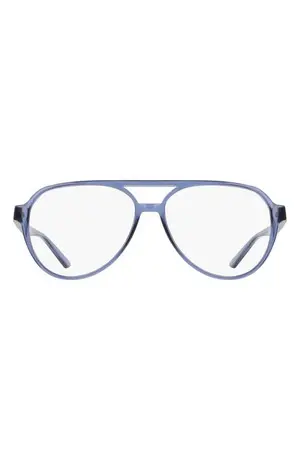 Nike Vital Drift 57mm Aviator Blue Light Blocking Eyeglasses - Diffused Blue/blue Light
