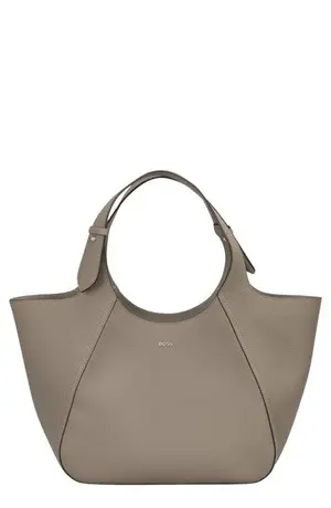 Hugo Big Lenah Leather Tote - Open Brown