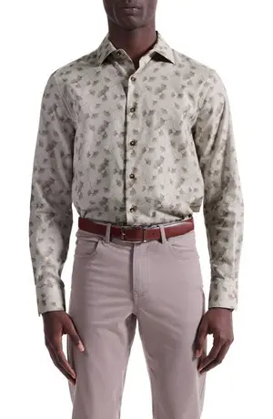 Bugatchi Axel Shaped Fit Floral Button-up Shirt