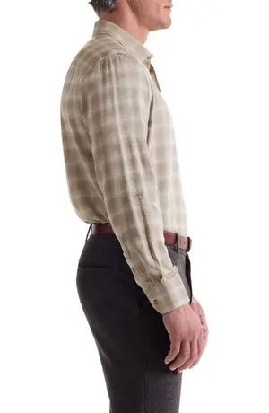 Bugatchi Julian Shaped Fit Plaid Button-up Shirt - Walnut