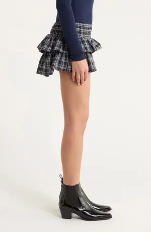 PACSUN Plaid Tiered Skort