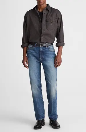 Madewell Cotton Herringbone Work Shirt - Gray