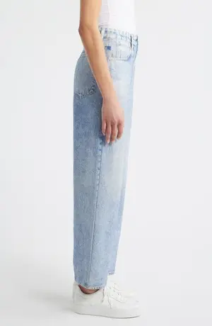 CITY BLUES High-rise Wide Leg Knit Jeans - Indigo