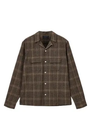 ALLSAINTS Saru Plaid Cotton Button-up Shirt