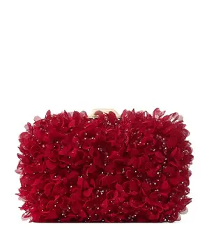 JIMMY CHOO Flower-embellished Clutch