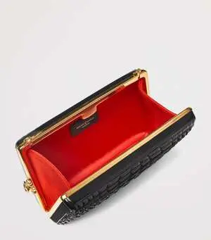 ASPINAL OF LONDON Paloma Box Clutch Bag - Black