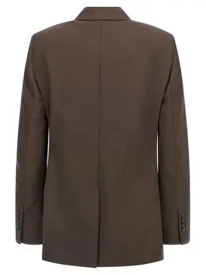 Brunello Cucinelli Double-breasted Wool Blazer - Brown
