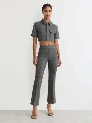 Good American Kick-flare Trousers - Charcoal Grey