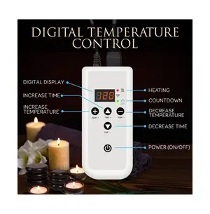 SERENELIFE Portable Hot Stone Massage System With Digital Temperature Controller