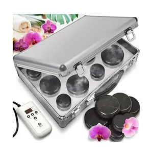 SERENELIFE Portable Hot Stone Massage System With Digital Temperature Controller - Black