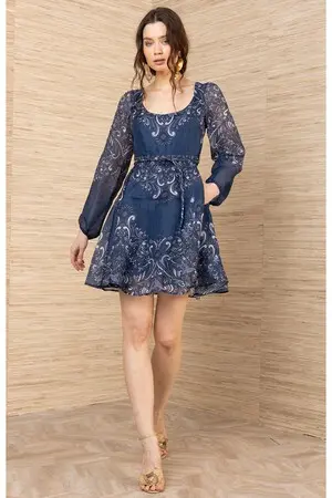 Hale Bob Aspyn Organza Mini Dress - Black