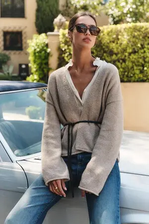 Velvet By Graham & Spencer Alina Cardigan - Neutral
