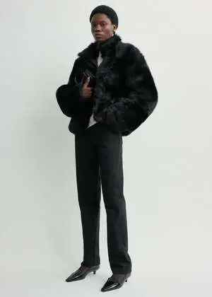 TOTEME Shearling Bomber Jacket - Black