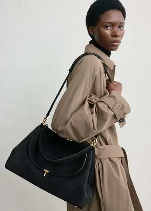 TOTEME T-lock Suede Satchel