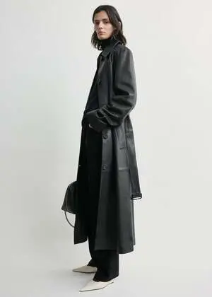 TOTEME Belted Nappa Leather Coat