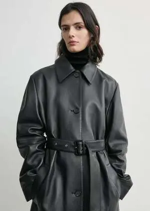 TOTEME Belted Nappa Leather Coat