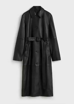 TOTEME Belted Nappa Leather Coat