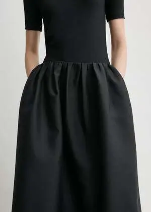 TOTEME Gathered Midi Skirt