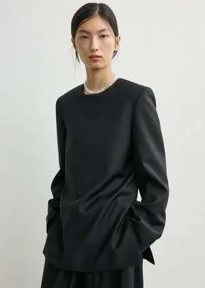 TOTEME Tailored Dinner Long-sleeve Blouse - Black