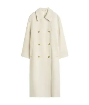 TOTEME Oversized Wool-blend Overcoat - Ecru