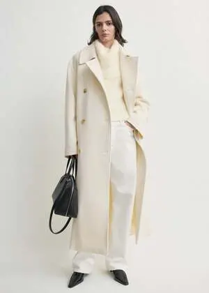 TOTEME Oversized Wool-blend Overcoat - Ecru