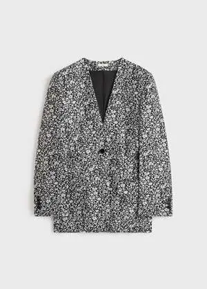 TOTEME Floral Jacquard Slouch Waist Blazer