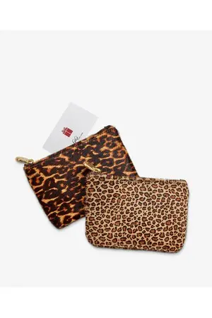 Gigi New York Leopard Print Pouch